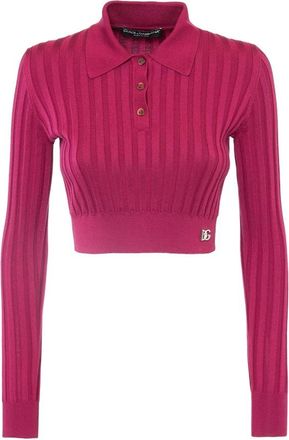 Dolce & Gabbana Femme, Tops, Rose, Taille: 40 FR Polo Chemises