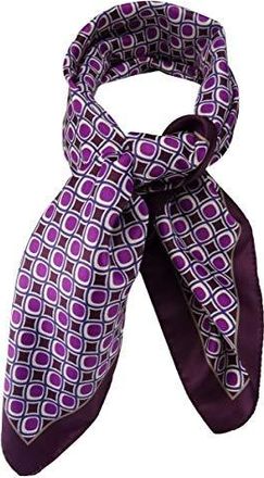 TigerTie Foulard en velours pour femme &agrave; motifs - Dimensions du foulard : 60 x 60 cm, violet, cr&egrave;me, Gr&ouml;&szlig;e: ca. L&auml;nge 60 cm, Breite 60 cm