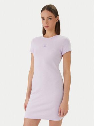 Calvin Klein Jeans Kleid f&uuml;r den Alltag Monologo Baby LV047F241G Rosa Slim Fit