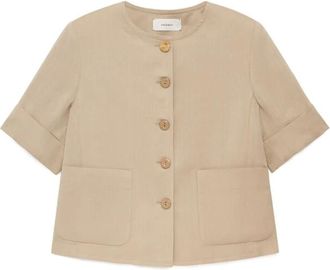 Maliparmi Maliparmi, Femme, Vestes, Beige, Taille: 42 FR Veste intemporelle en lin