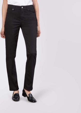 MAC Broeken Stretch-Jeans MAC Melanie, Damen, Gr. 46, L&auml;nge 28, schwarz (schwarz, schwarz), Denim/Jeans, Obermaterial: 98% Baumwolle, 2% Elasthan, figurbetont lan