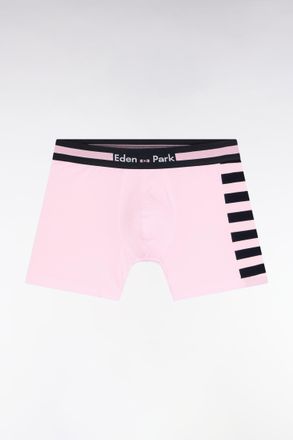 Eden Park Boxer En Jersey De Coton Rose &Agrave; D&eacute;tail Ray&eacute;