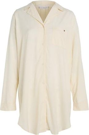 Tommy Hilfiger Chemise de Nuit Femme Shirtdress Manches Longues, Blanc (Ivory), M