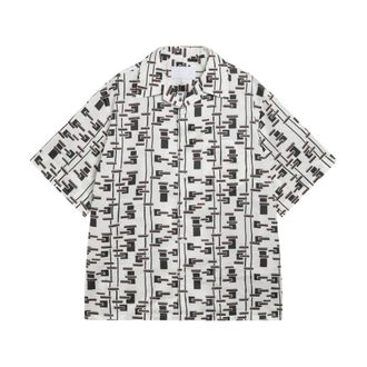 Prada Bedrucktes Hemd aus Baumwollmischung - - Shirts - Herren - Mehrfarbig - XL