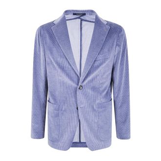 Tagliatore Corduroy Blazer - - Jackets - Herren - Blau - S