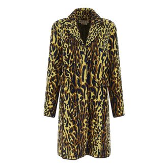 Marni Jacquard Wollmantel - - Coats - Damen - Mehrfarbig - 2XS