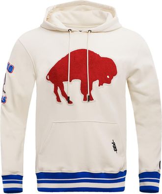 Pro Standard Mens NFL Buffalo Bills Retro Classics Pull Over Hoodie Eggshell/Royal Blue M
