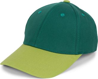styleBREAKER Unisex Baseball Cap zweifarbig Pastell oder kr&auml;ftig | 6-Panel Cap Mehrfarbig verstellbar mit Schnalle | Sommer Basecap aus Baumwolle, Farbe:Dunkelgr&uuml;n