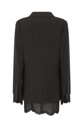 Our Legacy Womens Jacket Reversible Linen Black Soot Techflax Blazers