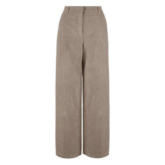 Bomboogie Femme, Pantalons, Beige, Taille: 42 FR Pantalon palazzo ample en velours c&ocirc;tel&eacute;
