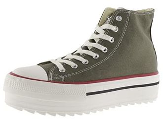 Victoria Bottine Tribu Toile & Logo R&eacute;tro & Semelle Double Crant&eacute;e 1061121 pour Femme Kaki 41