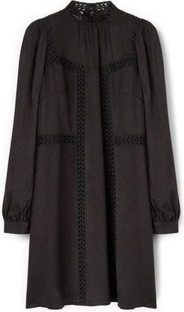 Motivi Femme, Robes, Noir, Taille: 46 FR Robe Jacquard &agrave; Col Montant