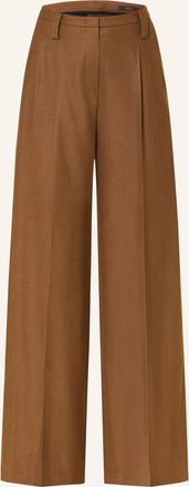 Windsor Windsor. Marlenehose Mit Seide braun