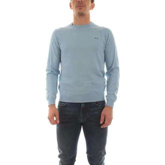 Sun 68 Homme, Pulls, Bleu, Taille: S T-shirt Casual Ronde et Solide
