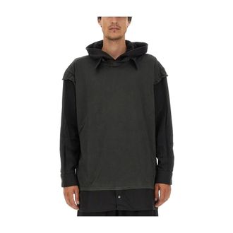 Maison Margiela Homme, Sweatshirts et sweats &agrave; capuche, Noir, Taille: S Sweat &agrave; capuche en jersey de coton