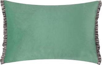 Wylder Tilly Samtkissen mit Polyesterfüllung - Salbei/Grau - 40 x 60 cm