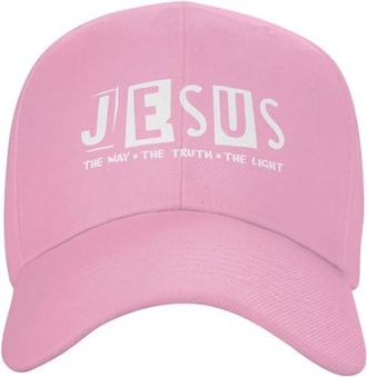 Generic Casquette De Camionneur,Jésus Le Chemin Vérité Vie,Réglable Casquette De Sport Confortable Anti-Soleil Cap pour Eté Homme Femme
