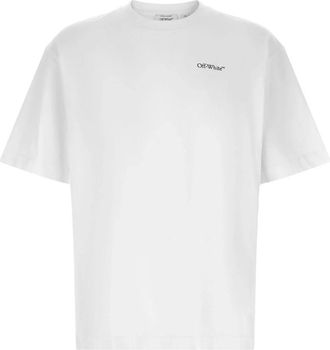 Off-white Homme, Tops, Blanc, Taille: S Half Arrow Cotton T-shirt