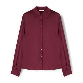 Motivi Satinhemd - - Blouses & Shirts - Damen - Rot - 2XL