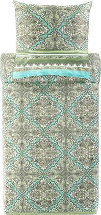 Bassetti MARECHIARO Bettwäsche + 1 Kissenhülle aus 100% Baumwollsatin in der Farbe Pistaziengrün V1, Maße: 155x220 + 1 K 80x80 cm - 9327394