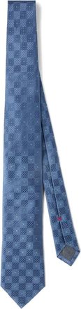 Brunello Cucinelli textured pattern silk tie - Blau