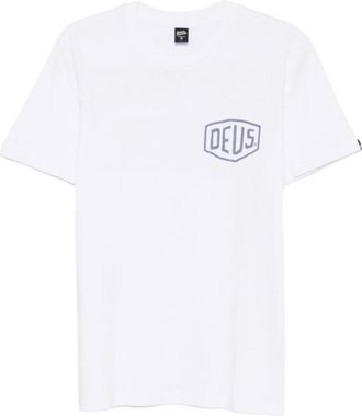 Deus Homme, Tops, Blanc, Taille: 2XL Biarritz Address Logo T-shirt