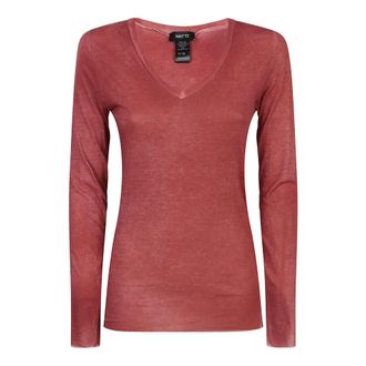 Avant Toi Baumwoll T-Shirts und Polos Bordeaux - - Tops - Damen - Rot - M