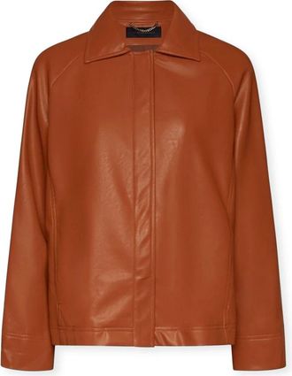 Elena Miro Femme, Vestes, Brun, Taille: 46 FR Veste en tissu enduit