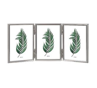 Inov8 Framing Bilderrahmen, anlaufgesch&uuml;tzt, versilbert, d&uuml;nner Rand, Dreifachrahmen-Design f&uuml;r drei Fotos, 9 x 12 cm