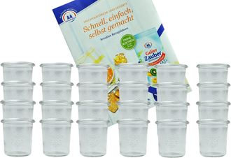 MamboCat 24er Set Weckgläser Sturzglas 140 ml I Original Weck Sturzglas Dessertglas I Einweckgläser für Kuchen Gelees UVM I Sturzgläser ohne Deckel inkl. Diama