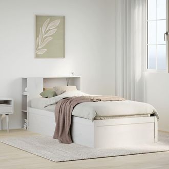 vidaXL Vidaxl - Giroletto Senza Materasso Bianco 75x190 Legno Massello Di Pino