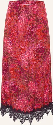 Rich & Royal Satinrock Mit Spitze rot