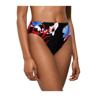Desigual Femme, Maillots de bain, Noir, Taille: 36 FR HighWaisted Swim Bottoms Floral Koi Print