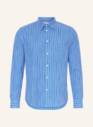 Sams&oslash;e & Sams&oslash;e Sams&oslash;e Sams&oslash;e Hemd Liam Comfort Fit Mit Leinen blau
