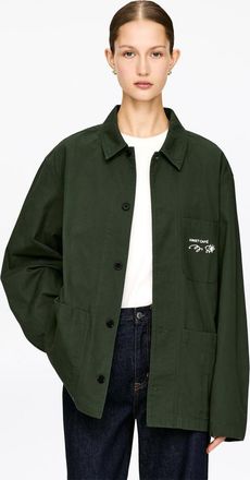 Arket CAF&Eacute; Baumwoll-Overshirt -Gr&uuml;n