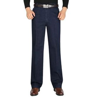 Generic Jett Jeans pour homme plus &acirc;g&eacute;, Jett Jeans3 - Jean classique coupe droite stretch &eacute;lastique confortable pour homme, noir fonc&eacute;, XXL