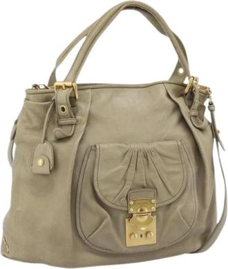 Miu Miu Sac cabas Pre-owned - Femme - Pre-owned - Beige - Taille: ONE Size