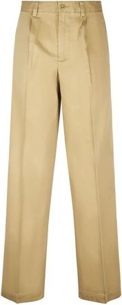 Polo Ralph Lauren Femme, Pantalons, Brun, Taille: 38 FR Pantalon Droit Tiss&eacute;