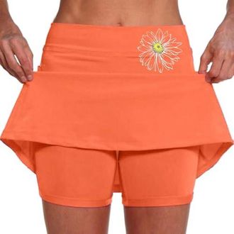 Generic Jupe-short pour femme avec poches - Contr&ocirc;le du ventre - Grande taille - Pantalon de sport athl&eacute;tique - Jupe d&eacute;contract&eacute;e - Robe d&eacute;t&eacute; boh&egrave;me - Vacance