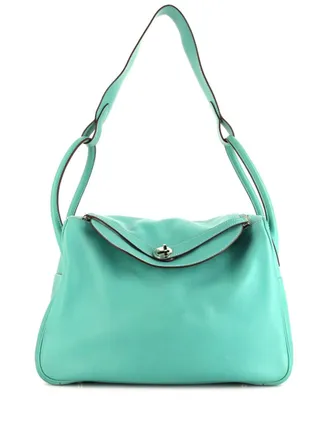 Herm&egrave;s sac &agrave; main Lindy en cuir - Bleu