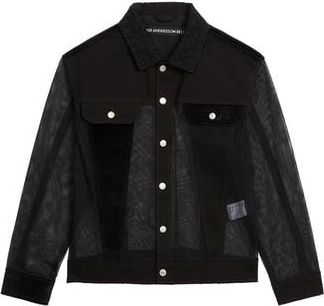 Andersson Bell Veste bi-mati&egrave;re semi-transparente &agrave; col brod&eacute;