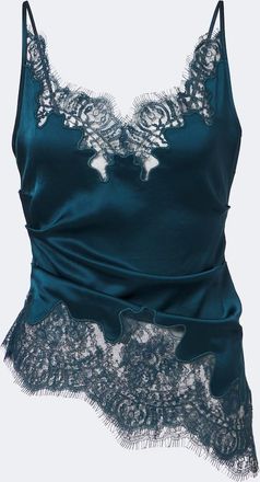 Jacques Wei Camisole aus Satin mit Spitze