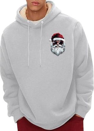 Generic Manteau à capuche en polaire pour homme - Sweat américain dhiver en velours épais - Chaud et résistant au froid - Pour la vie quotidienne, cadeaux de 