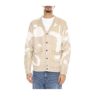 Obey Cardigan Luka Splatter - - Knitwear - Herren - Beige - S