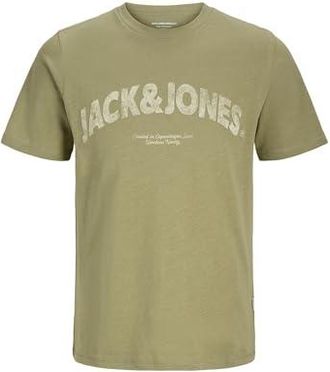 Jack & Jones Jack & Jones Joralmeria Bold Branding Tee SS CN T-Shirt pour Homme avec Logo, Vert c&egrave;dre, L