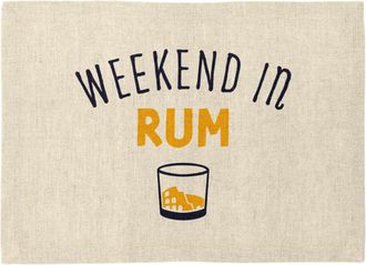 Fabulous Tischset aus Leinen - Weekend in Rum Evening Aperitif Rome - großes Format 40 x 28,5 cm