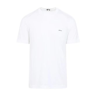 Kiton T-Shirt mit Logo-Stickerei - - Tops - Herren - Wei&szlig; - 2XL