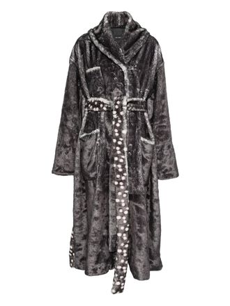 Barbara Bologna manteau à taille ceinturée - Gris