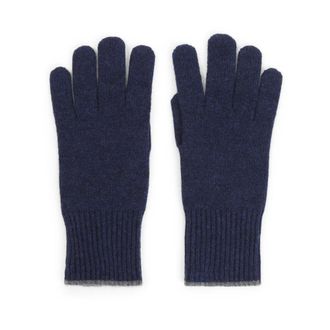 Brunello Cucinelli Gants en cachemire - unisex - Accessoires - Bleu - Taille: L