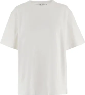 Carven Femme, Tops, Blanc, Taille: 36 FR T-shirt &agrave; col rond avec logo imprim&eacute;